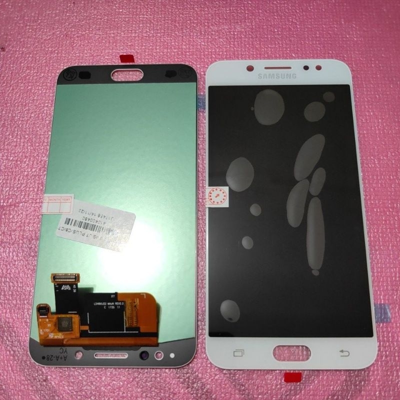 Jual LCD SAMSUNG J7 PLUS/C8/C710/C7100 BLAK/WHITE OLED | Shopee Indonesia