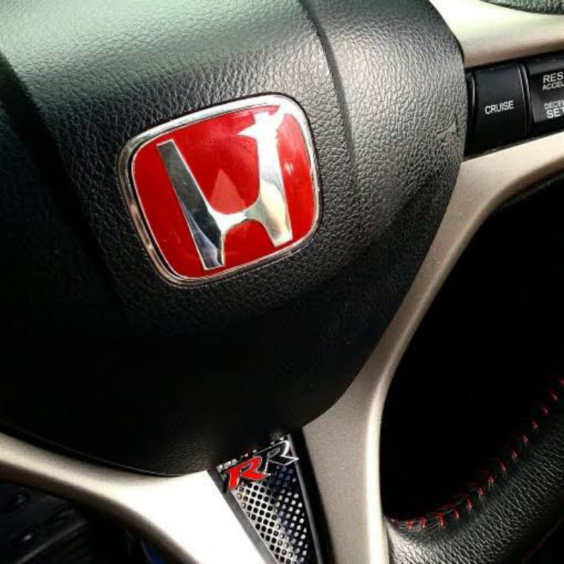 Jual logo emblem stir honda H JDM Merah mobil jazz ge8 gd3 gk5 city ...