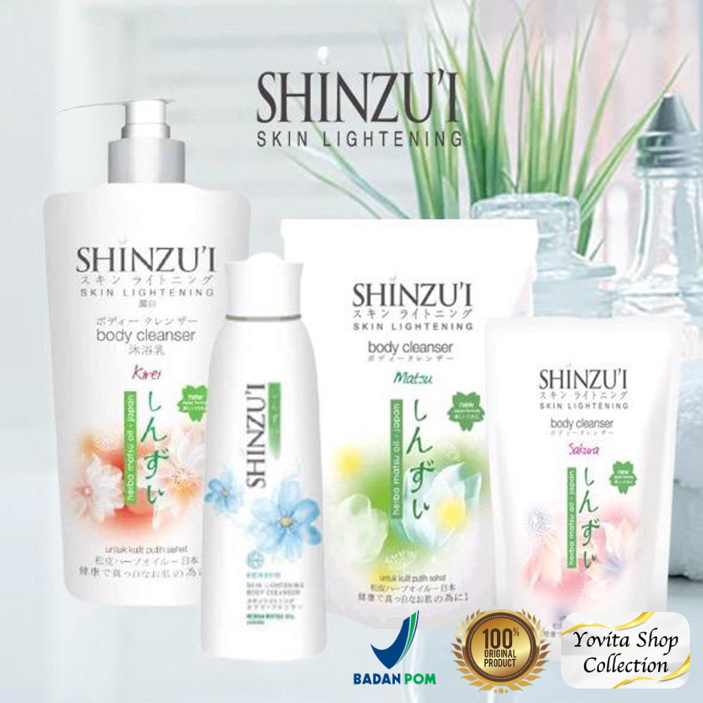 Jual Shinzui Skin Lightening Body Cleanser 180ml, 225ml, 400ml, 480ml ...
