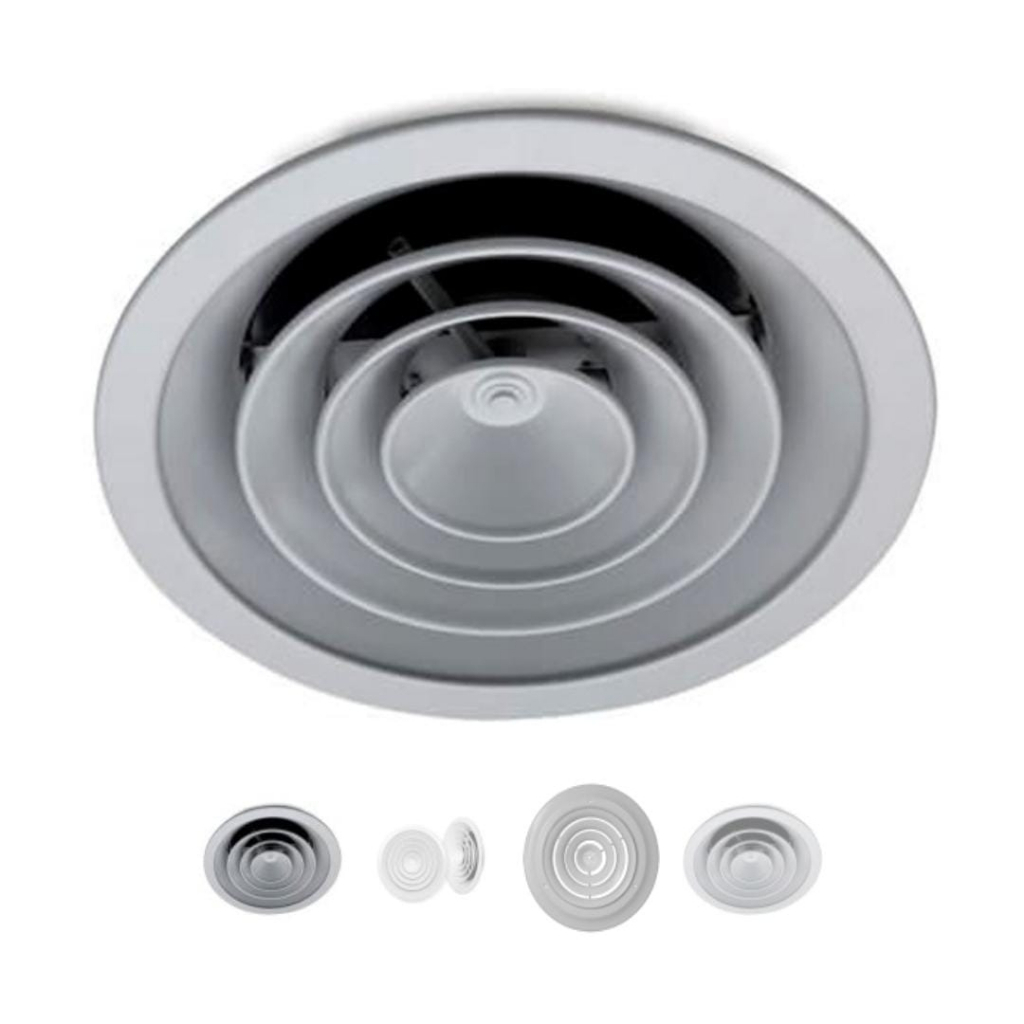 Jual DIFFUSER AC GRILL BULAT Sock 6" inch Grille Difuser SILVER ...