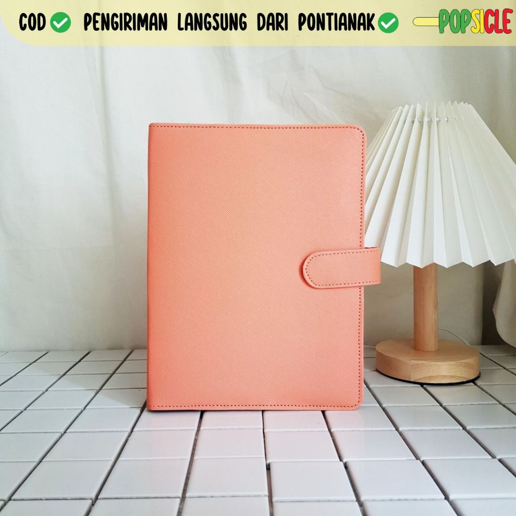 Jual Cover Binder Flashee Polos Organizer B5 26 Ring Peach Buku Catatan ...