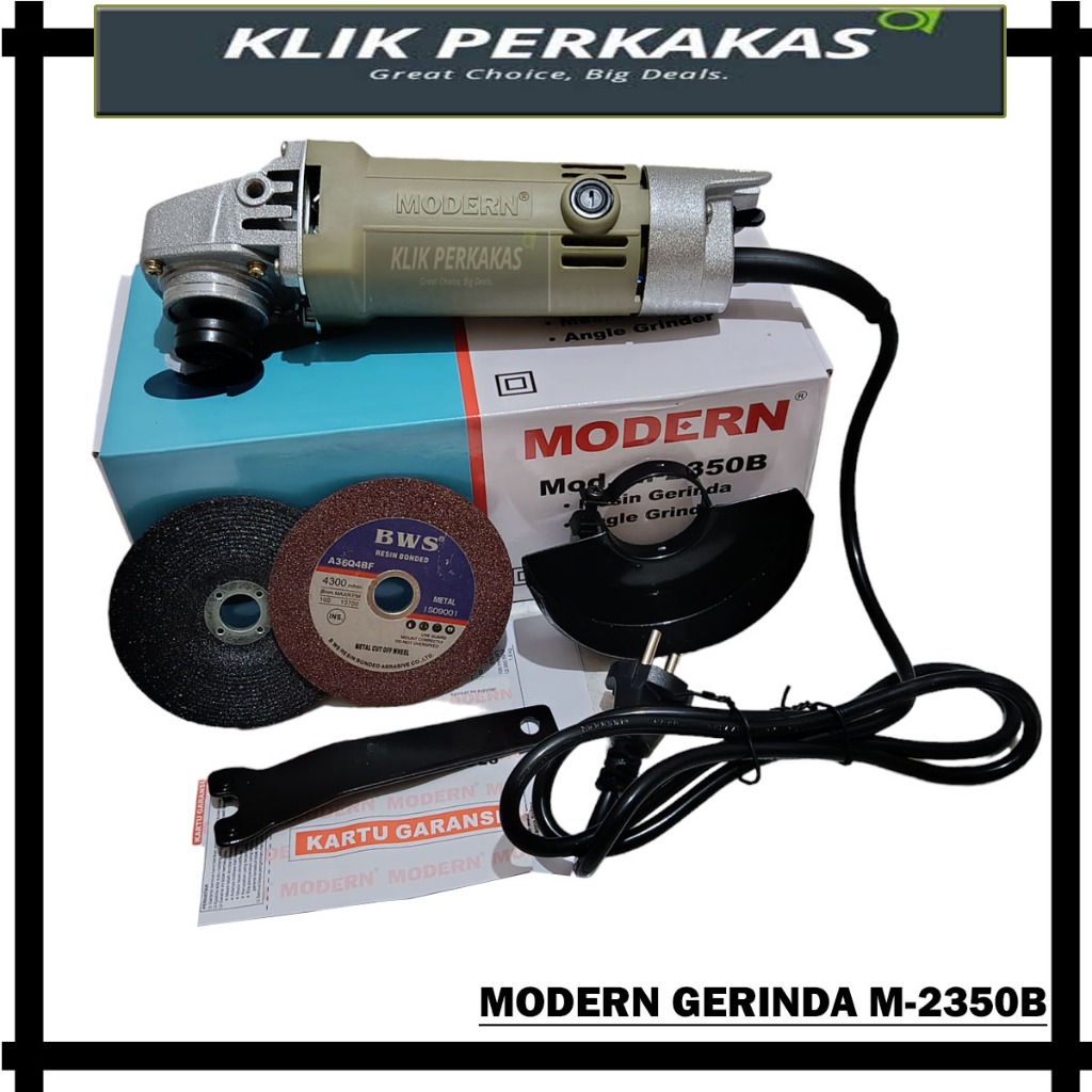 Jual MODERN M-2350B Mesin Gerinda Tangan 4 Inch Angle Disc Grinder ...