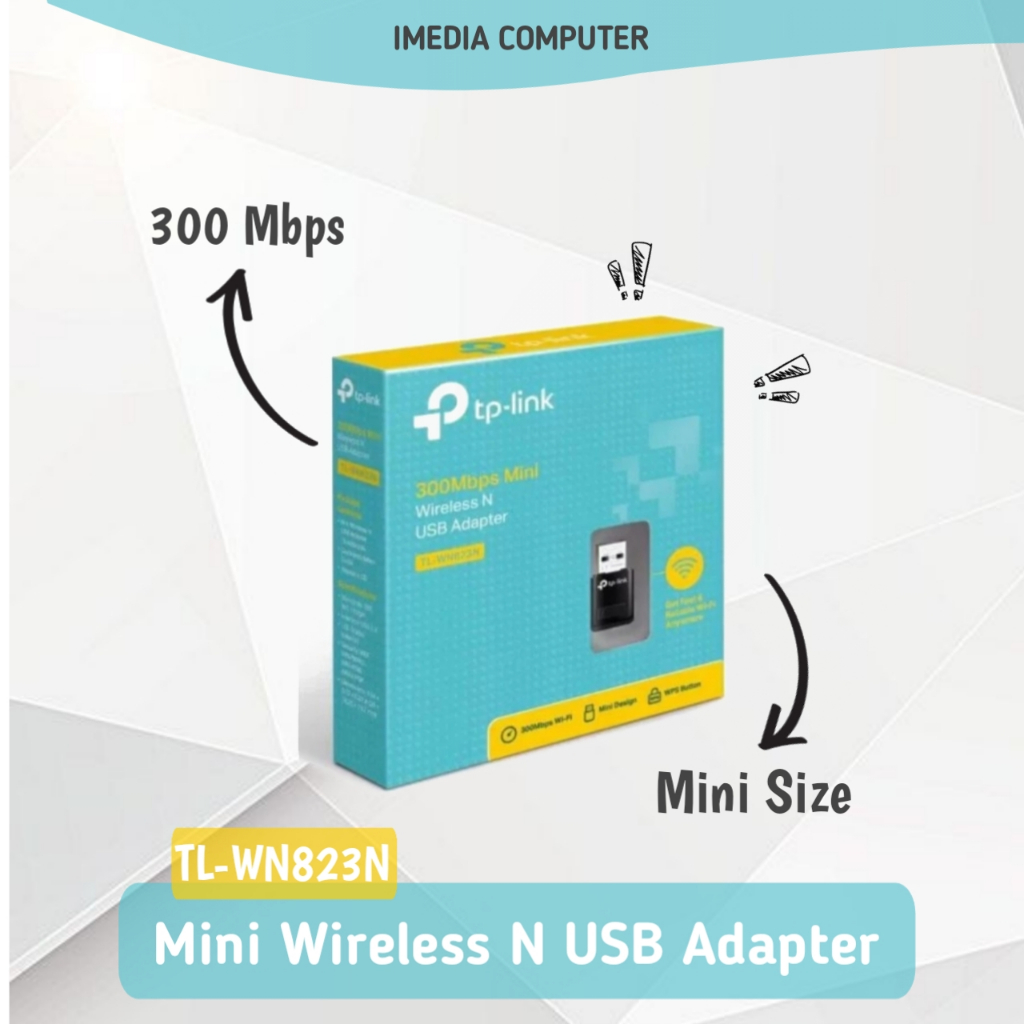 Jual TP-LINK TL-WN823N 300Mbps Mini Wireless N USB Adapter - Black | Shopee Indonesia