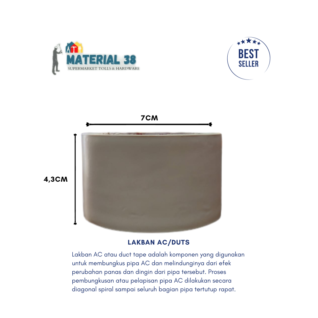 Jual Lakban AC Pasicif Anti Bocor Duct Tape Lem Isolasi (LEM) | Shopee ...