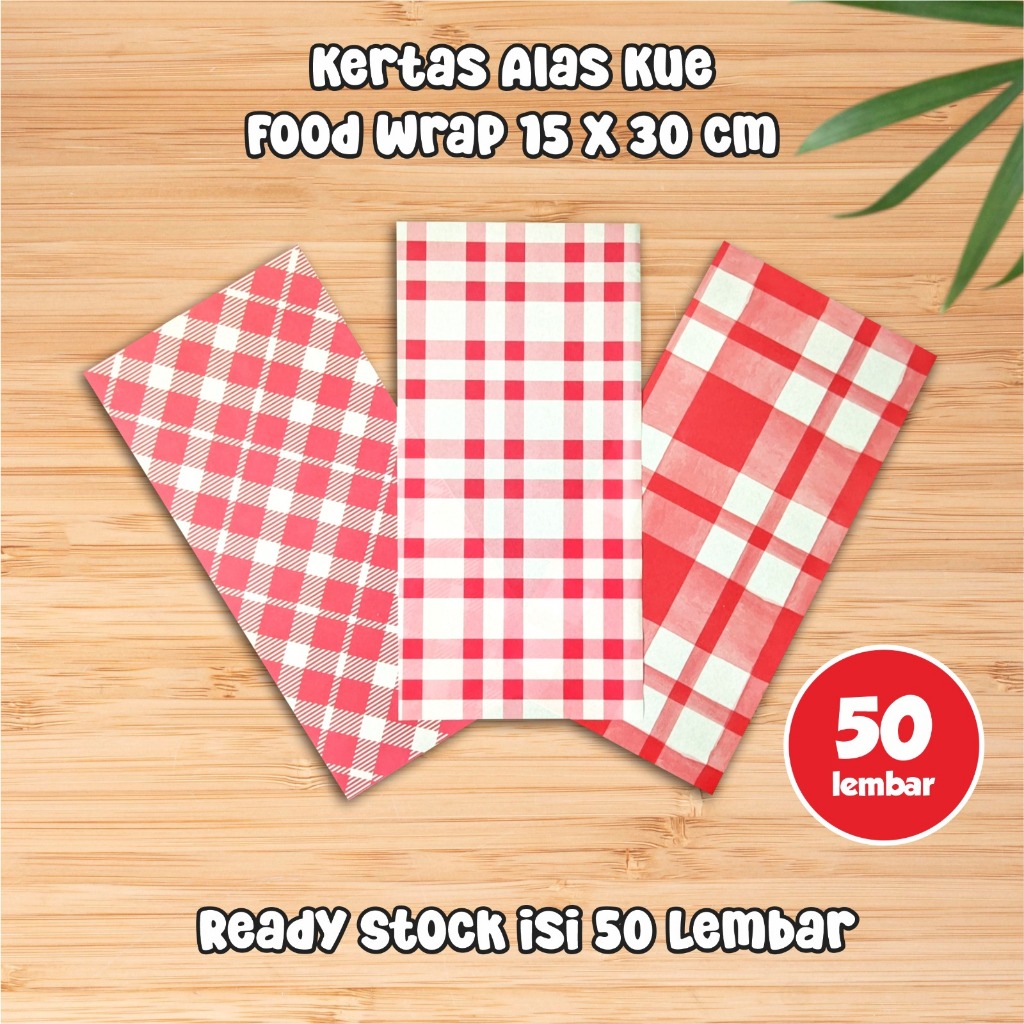 Jual Kertas Alas Roti Motif Gingham 15x30 Foodgrade - Wrappaper/Kertas ...