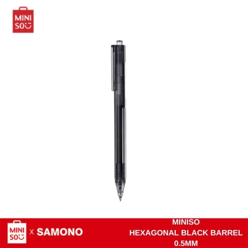 Jual MINISO HEXAGONAL BLACK BARREL PEN | Shopee Indonesia