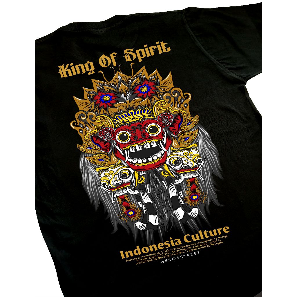 Jual Kaos Indonesia Culture Herosstreet Oversize | KAOS Barong bali ...