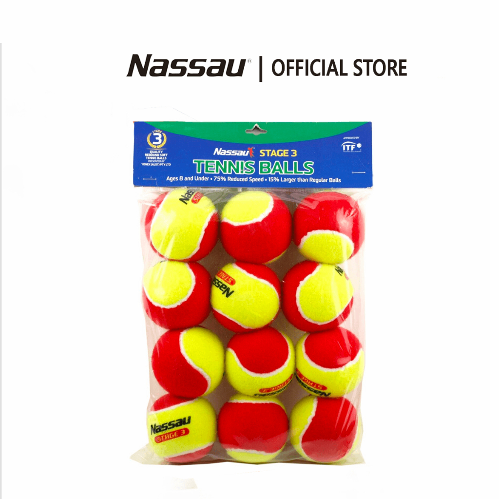 Jual Nassau Bola Tenis Training Stage 3 Kemasan 12 Bola | Shopee Indonesia