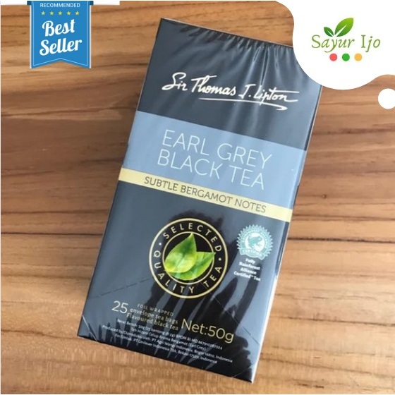 Jual TEH LIPTON Black Tea Earl Grey 25's Sir Thomas J Premium Tea ...