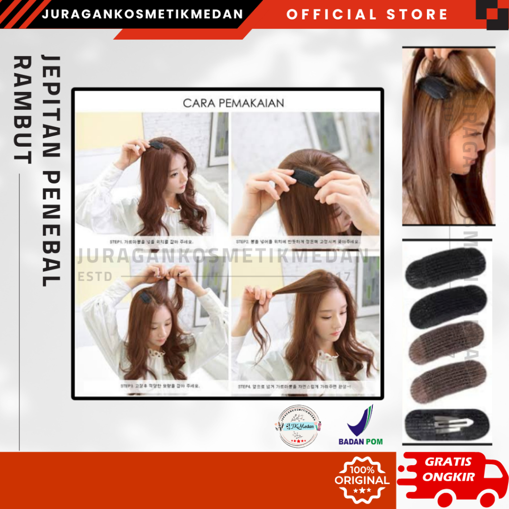 Jual JEPITAN PENEBAL VOLUME RAMBUT PENAMBAH VOLUME RAMBUT JEPIT HAIR ...