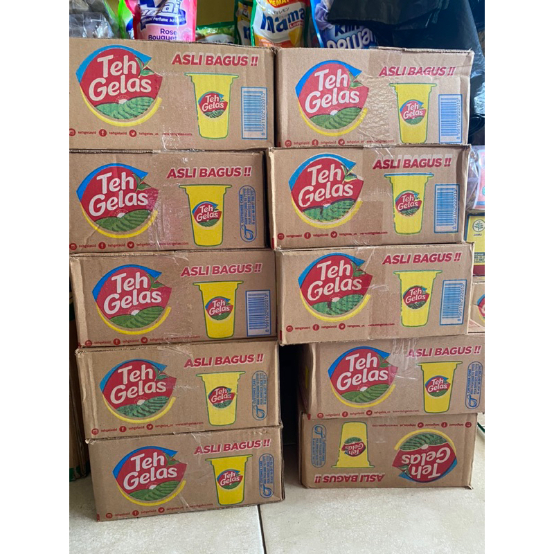 Jual MINUMAN KEMASAN CUP TEH GELAS, TEH RIO, POWER F, 1 DUS ISI 24PCS ...