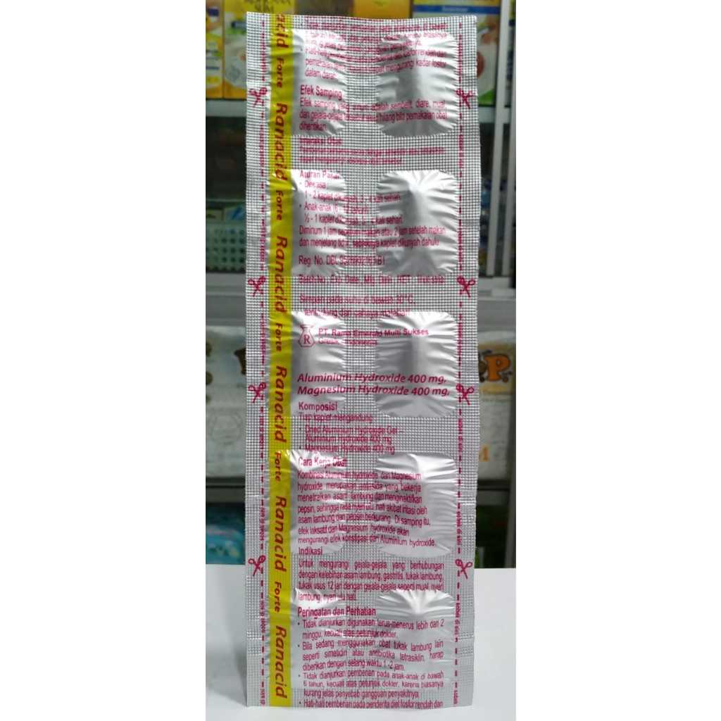 Jual Ranacid Forte 1 Strip Isi 10 Tablet - Mengatasi Asam Lambung dan ...