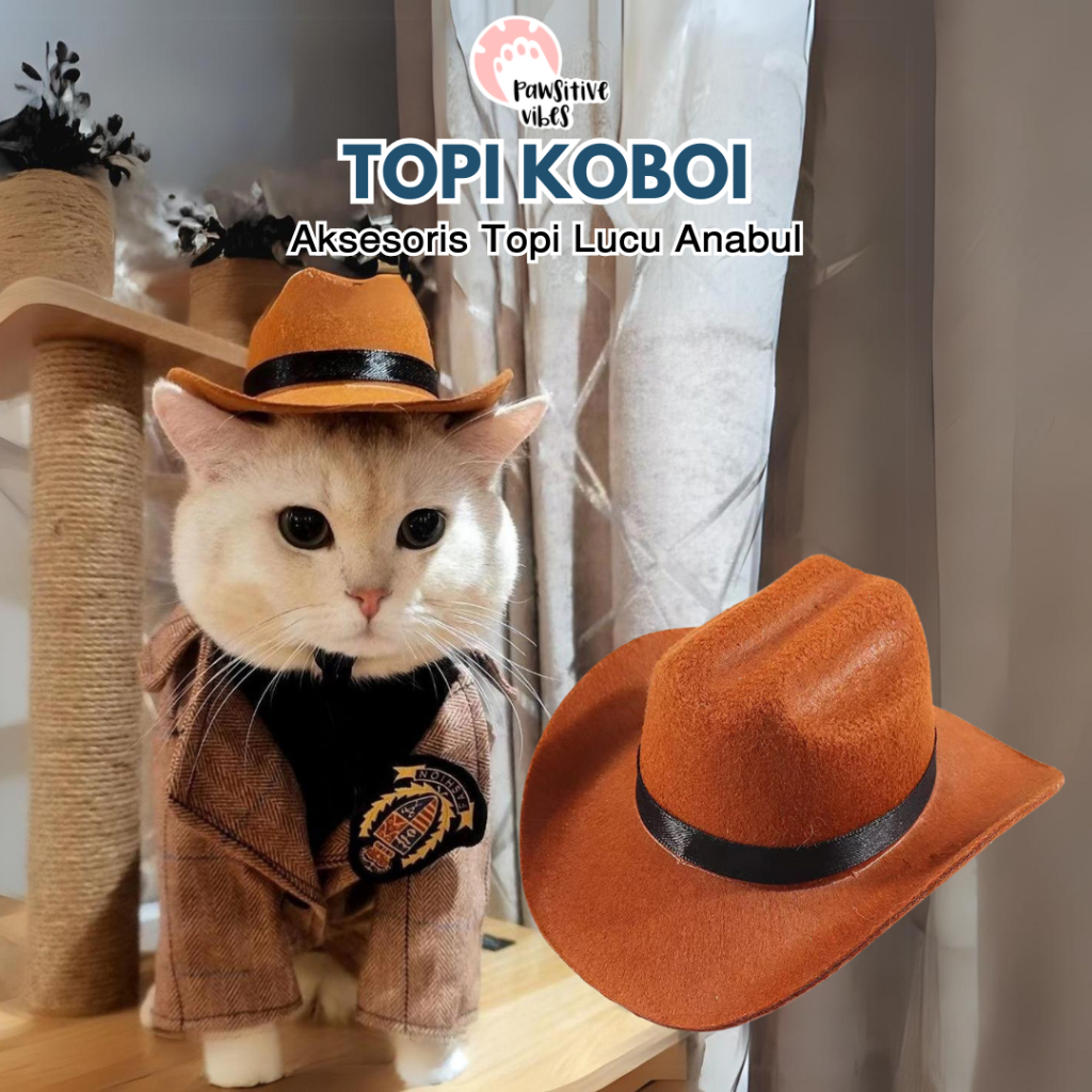 Jual TOPI COBOY ANJING KUCING - Topi Koboi Hewan Peliharaan - Pet Hat ...