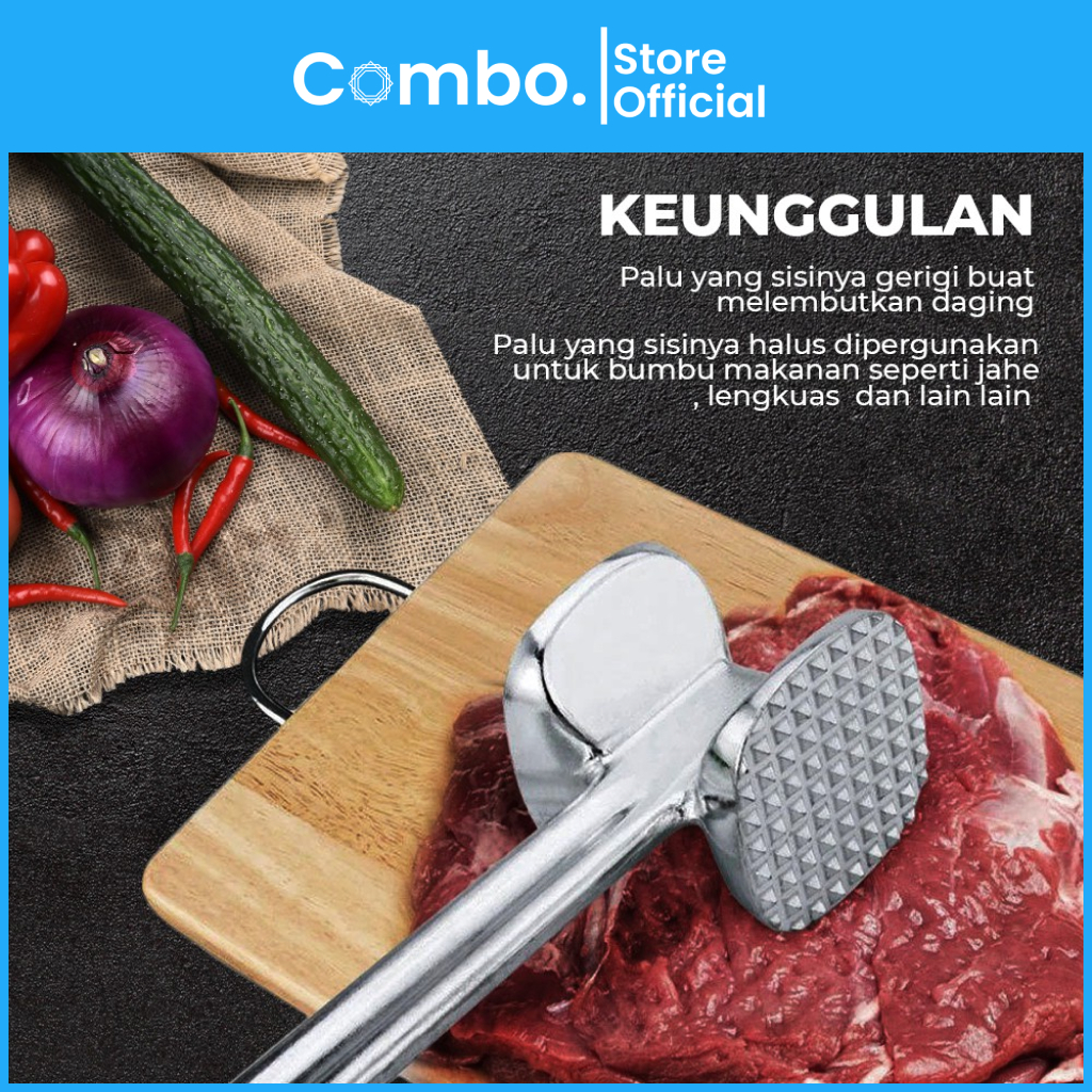 Jual Palu Daging Gepukan Pengempuk Pelunak Daging Stainless Tenderizer ...