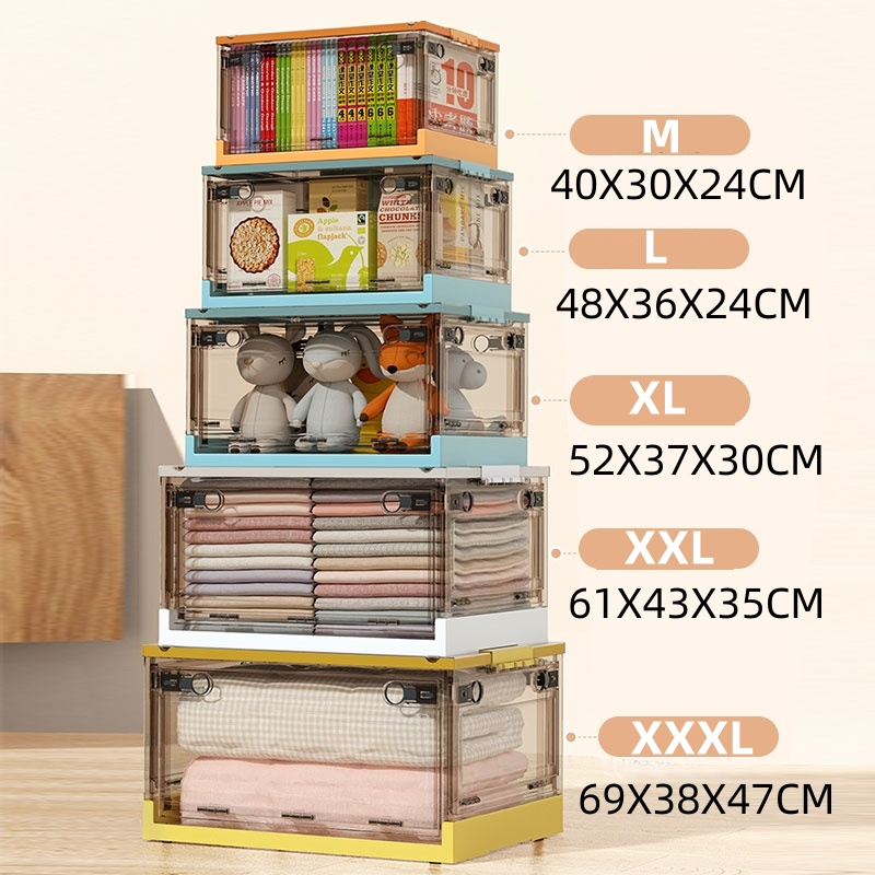 Jual Transparan Storage box Foldable Penyimpanan Box Kapasitas ekstra ...