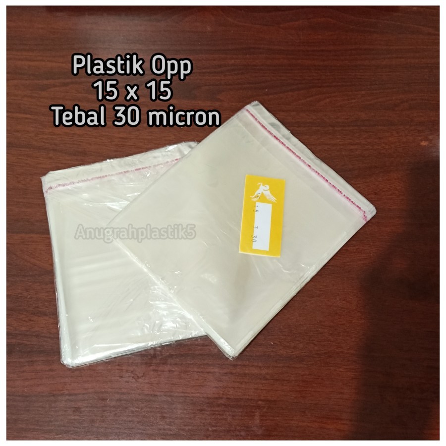 Jual Plastik Opp uk 15 x 15 dan 16 x 16 tebal 30 micron PER IKAT / Opp 30 micron | Shopee Indonesia