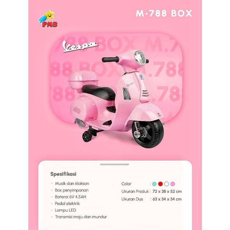 Jual Motor Cas Aki PMB Anak Vespa Mini | Shopee Indonesia