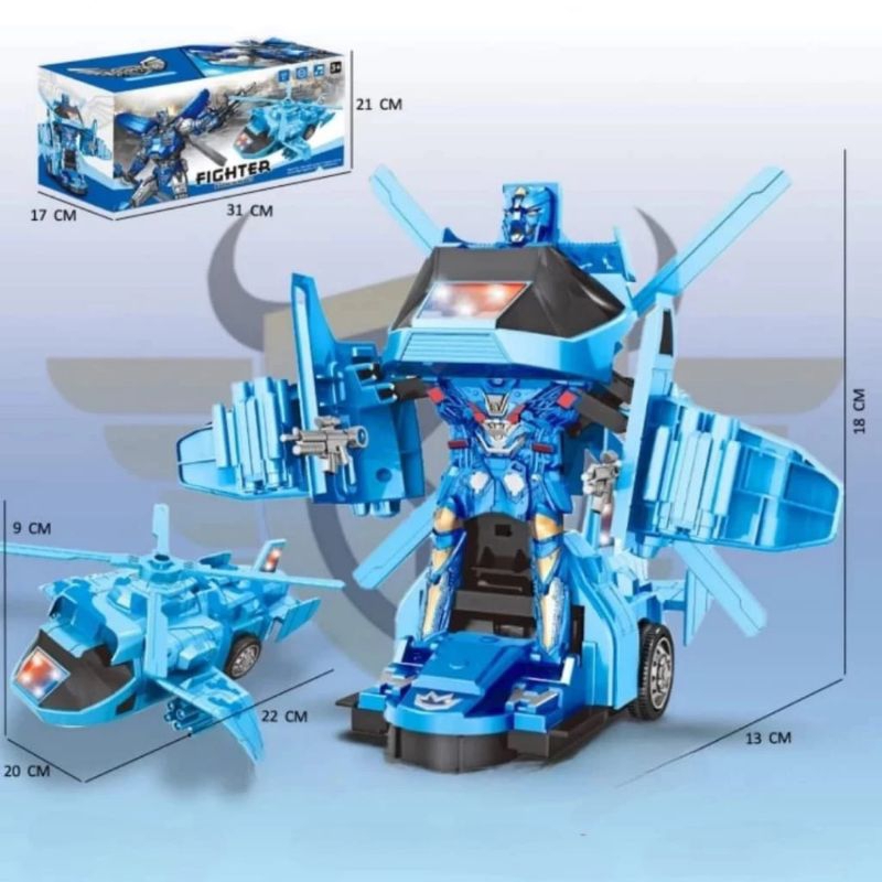 Jual Mainan Anak Fighter Warrior Robot/Super Change Robot Bisa Berubah ...