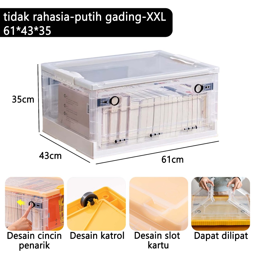 Jual Storage box kotak penyimpanan kotak plasti transparan box Folding ...