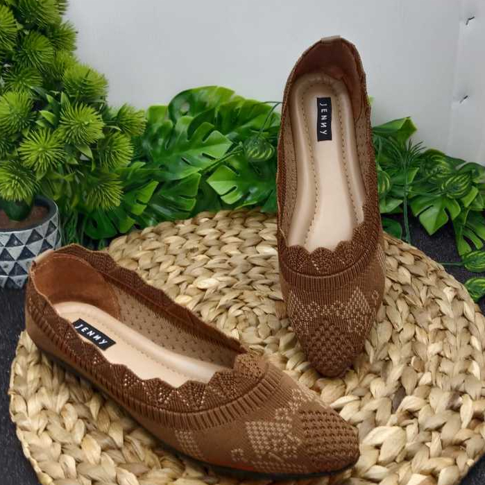 Jual Sepatu Wanita Flat Shoes Rajut Sepatu Balet Rajut Import Premium ...