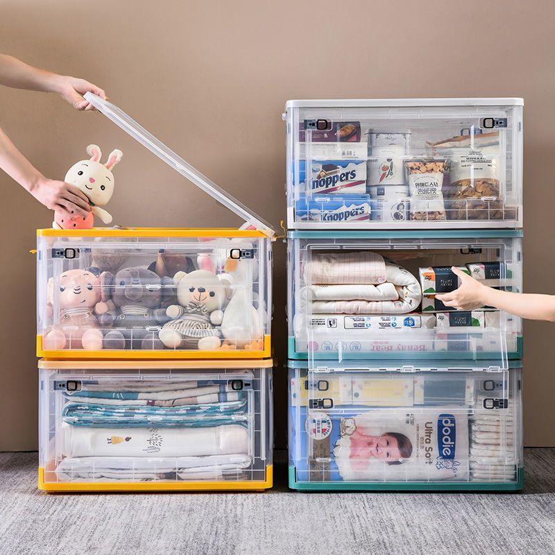 Jual Foldable Storage Box Transparant Large Box Tempat Baju /Mainan ...