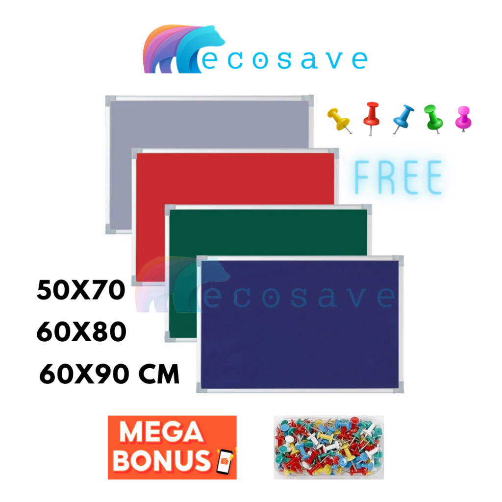 Jual Softboard Bludru Papan Pin Board Sedang Medium / Papan Mading ...