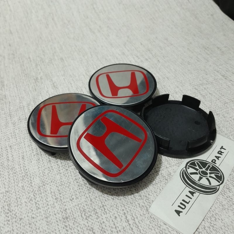 Jual dop roda tutup velg crv hrv brv stream merah chrome diameter 7 cm ...