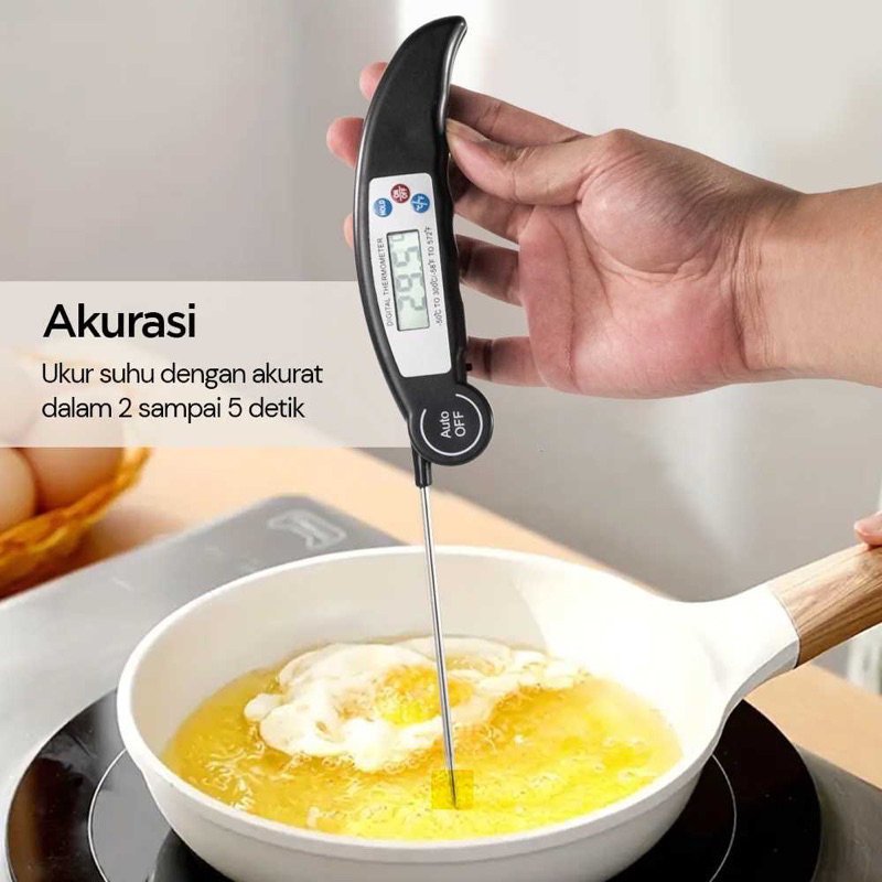 Jual Anpro Termometer Makanan Digital Daging Kopi Susu Foldable - BW ...