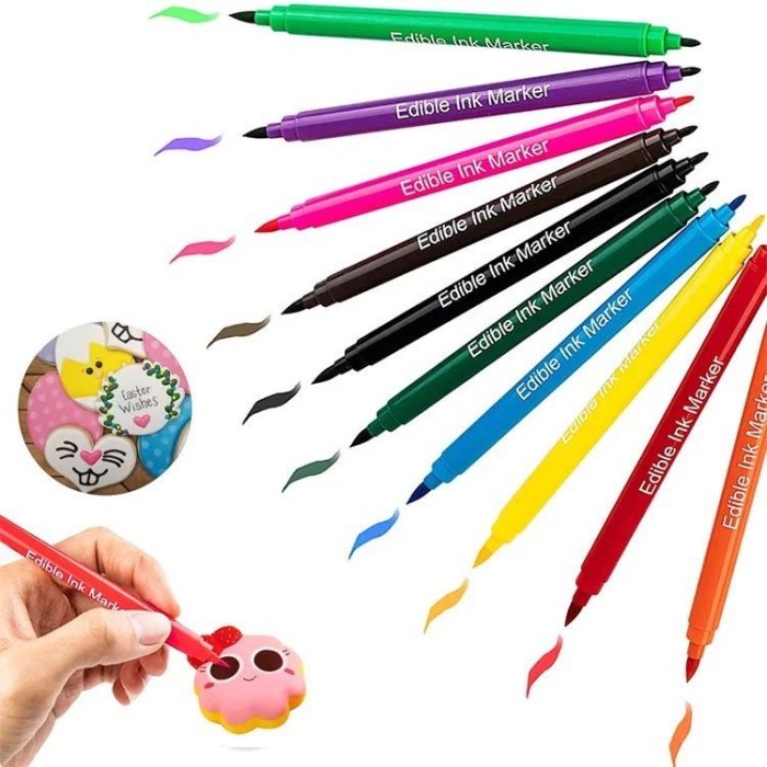 Jual Edible Food Pen (1pc) Spidol 2 Sisi Untuk Makanan Kue Roti Cookies ...