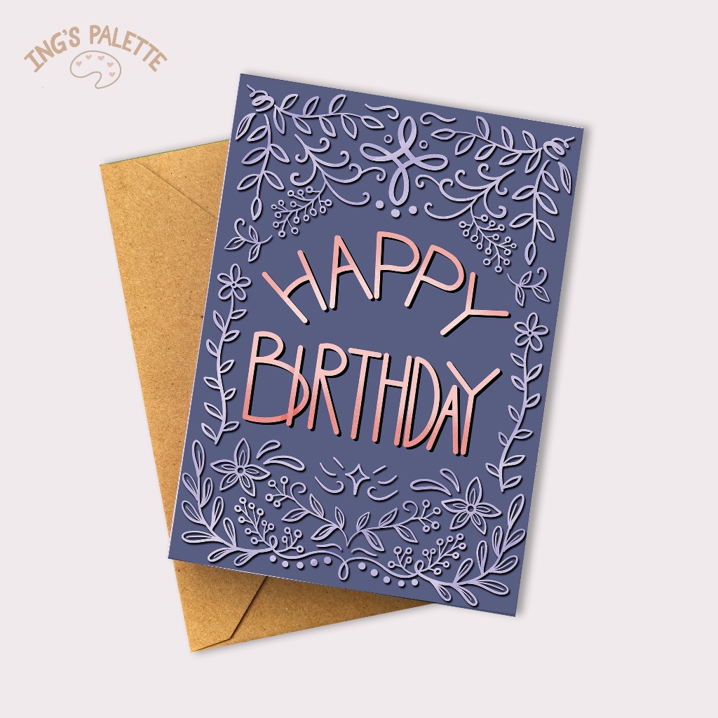 Jual Ing's Palette Birthday Card - BL03 | Kartu Ucapan Ulang Tahun ...