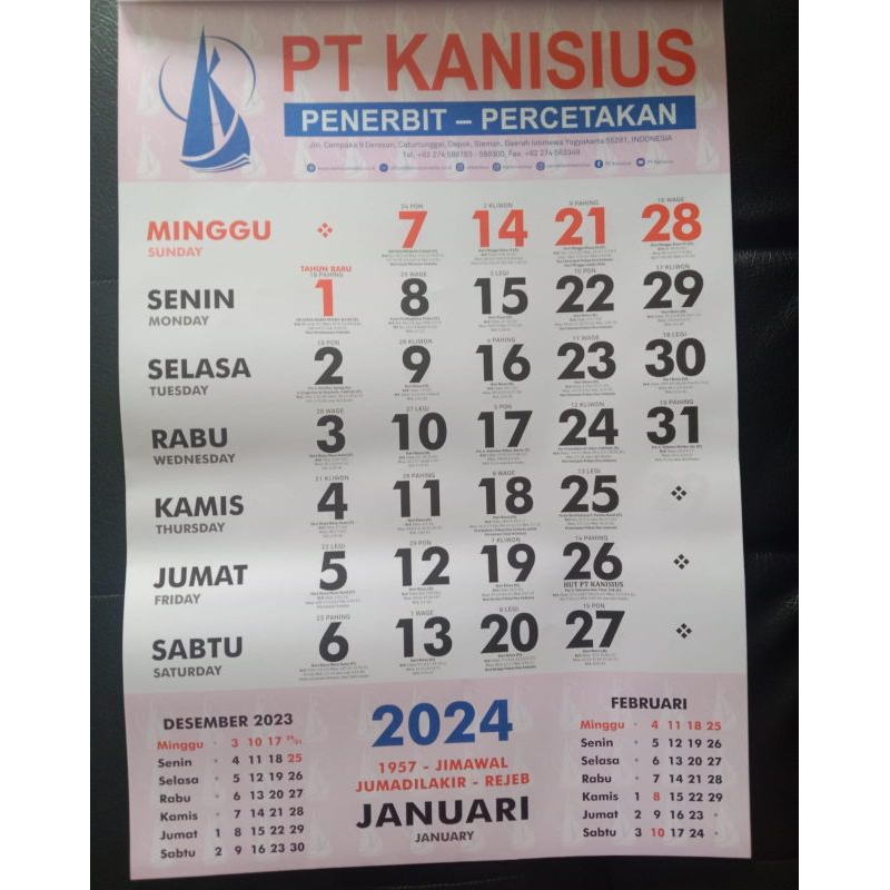 Jual KALENDER DINDING LITURGI KANISIUS 2024 | Shopee Indonesia