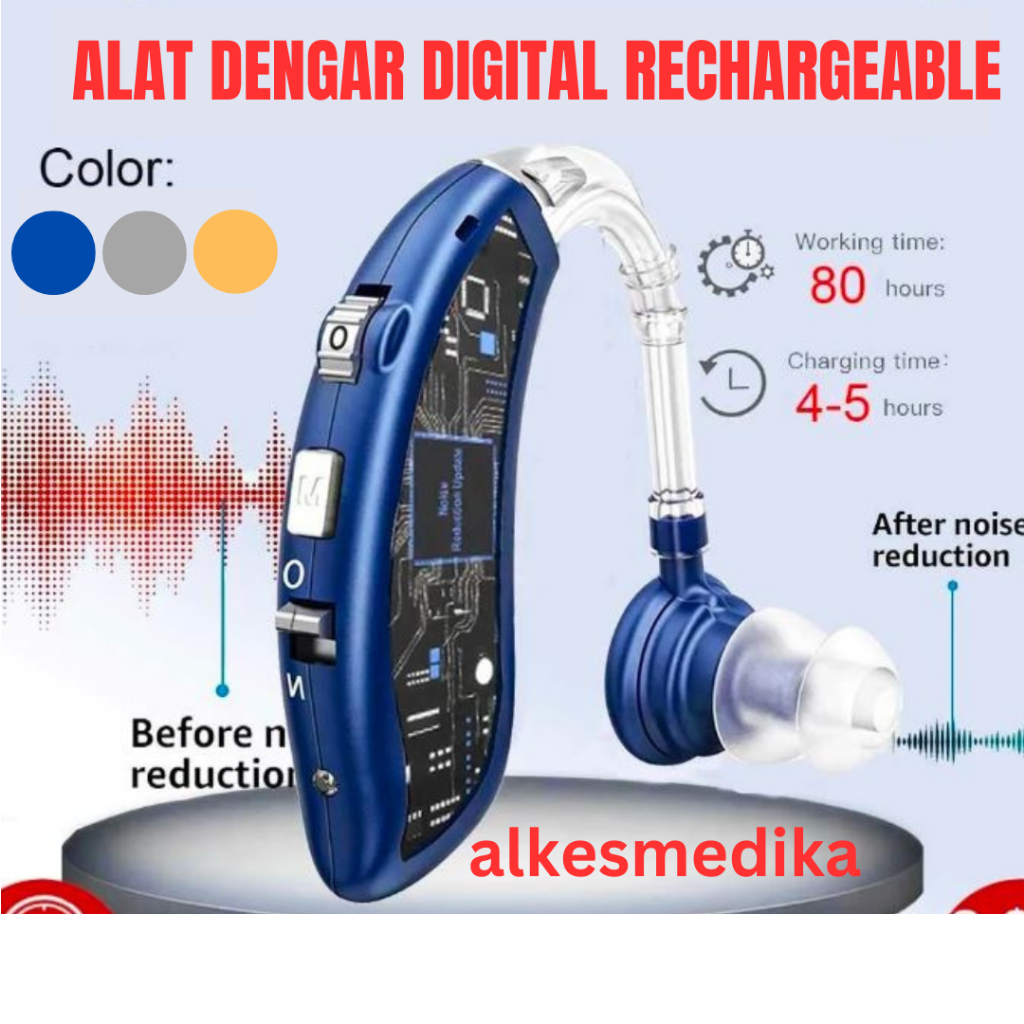 Jual Alat Bantu Dengar Digital Telinga Orang Tua bisa di Cas Terbaik ...