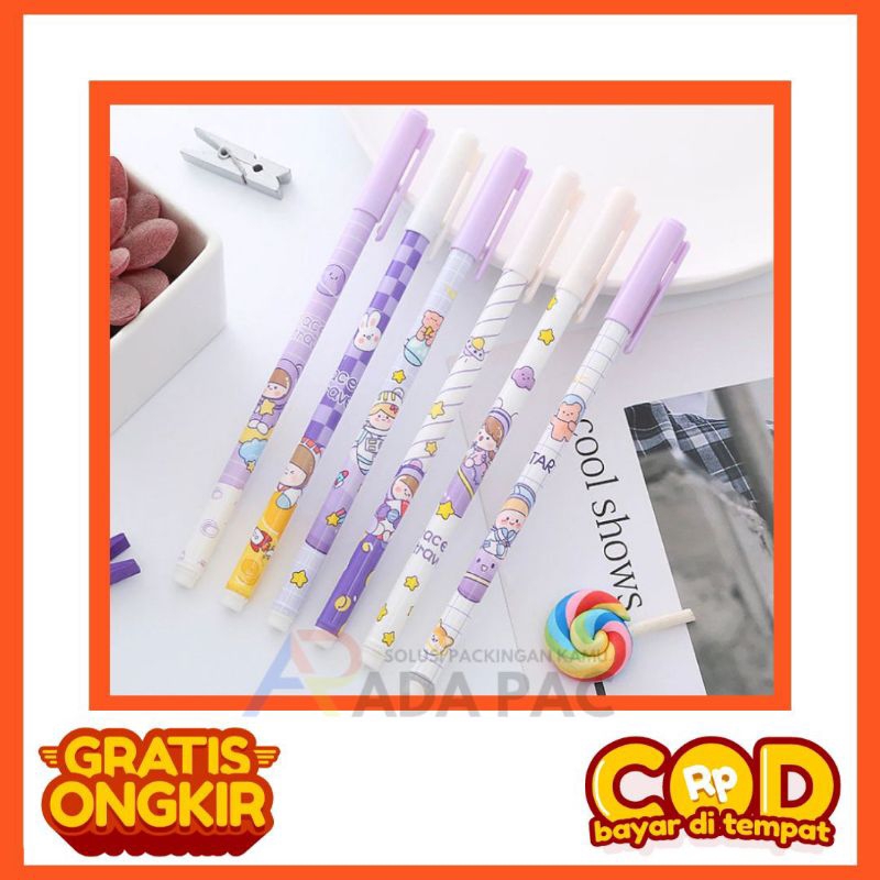 Jual ADA PAC PULPEN GEL MEKANIK KARAKTER / PULPEN ERASER / PULPEN YANG ...