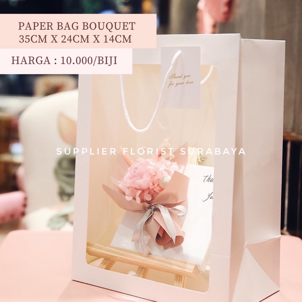 Jual PAPER BAG BOUQUET TAS BUKET BUNGA TAS KERTAS BUNGA PAPPER BAG BUKET BUNGA HADIAH HAND BAG ...