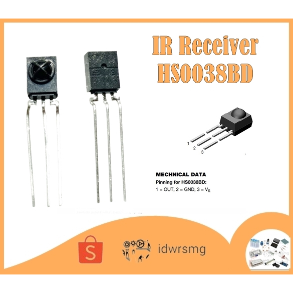 Jual Universal Infrared Receiver HS0038BD 38kHz IR Receiver | Shopee ...