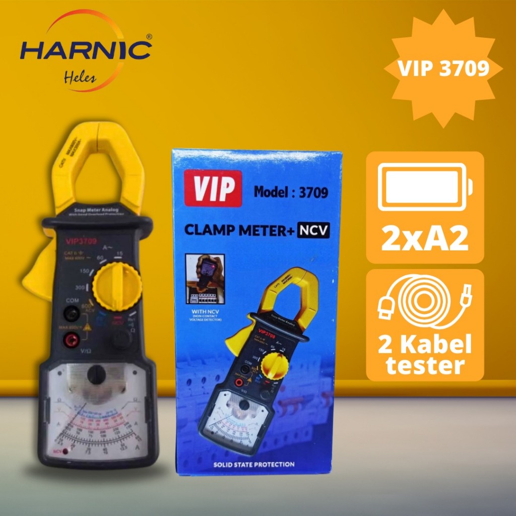 Jual TANG AMPERE ANALOG-MULTITESTER ANALOG VIP 3709 BY HELES | Shopee ...