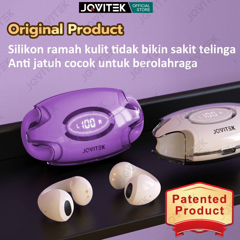 Jual JQVITEK TWS Earphone Ear Clip TWS Over Ear Original Wireless ...