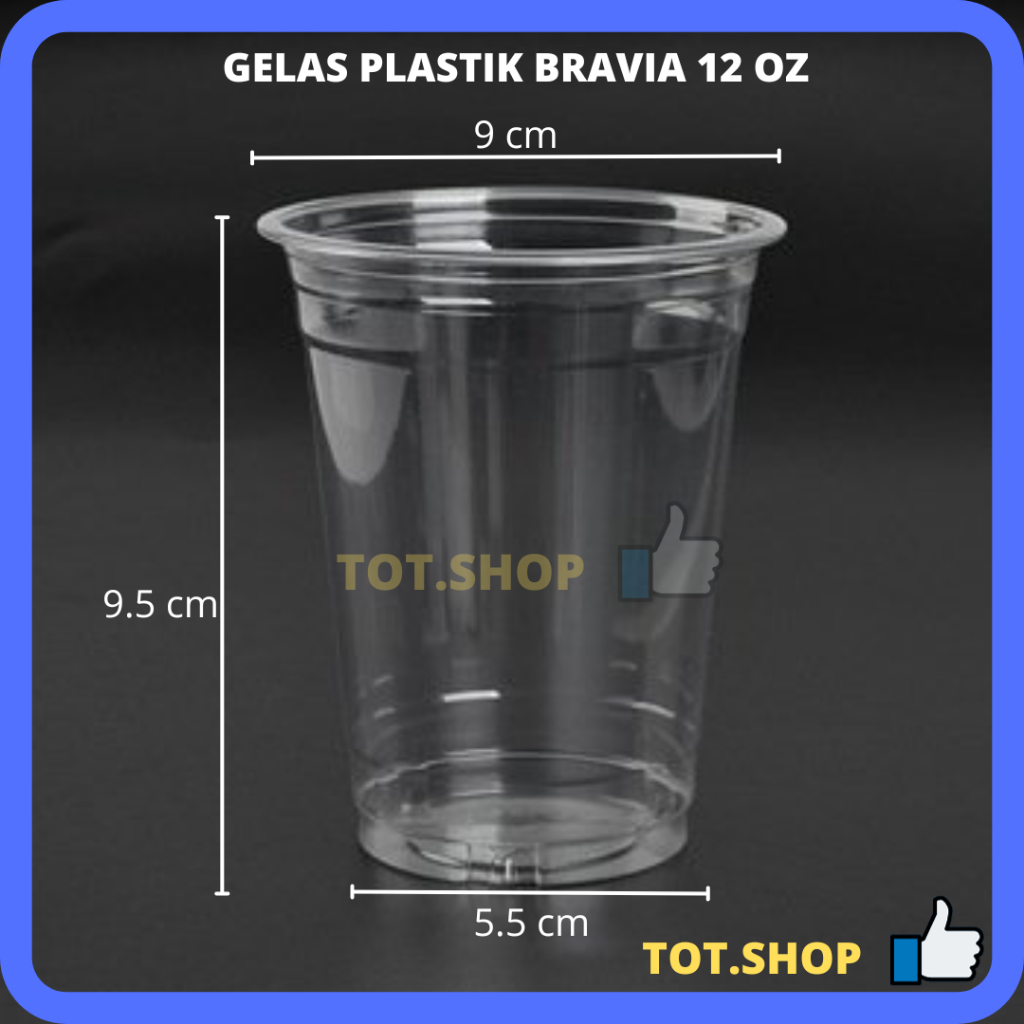 Jual [50-PCS] Gelas Plastik Cap Merak / Cap Top/Bravia/Hok Cup/Hokka-ku/Gelas Buah/Gelas Bintang ...