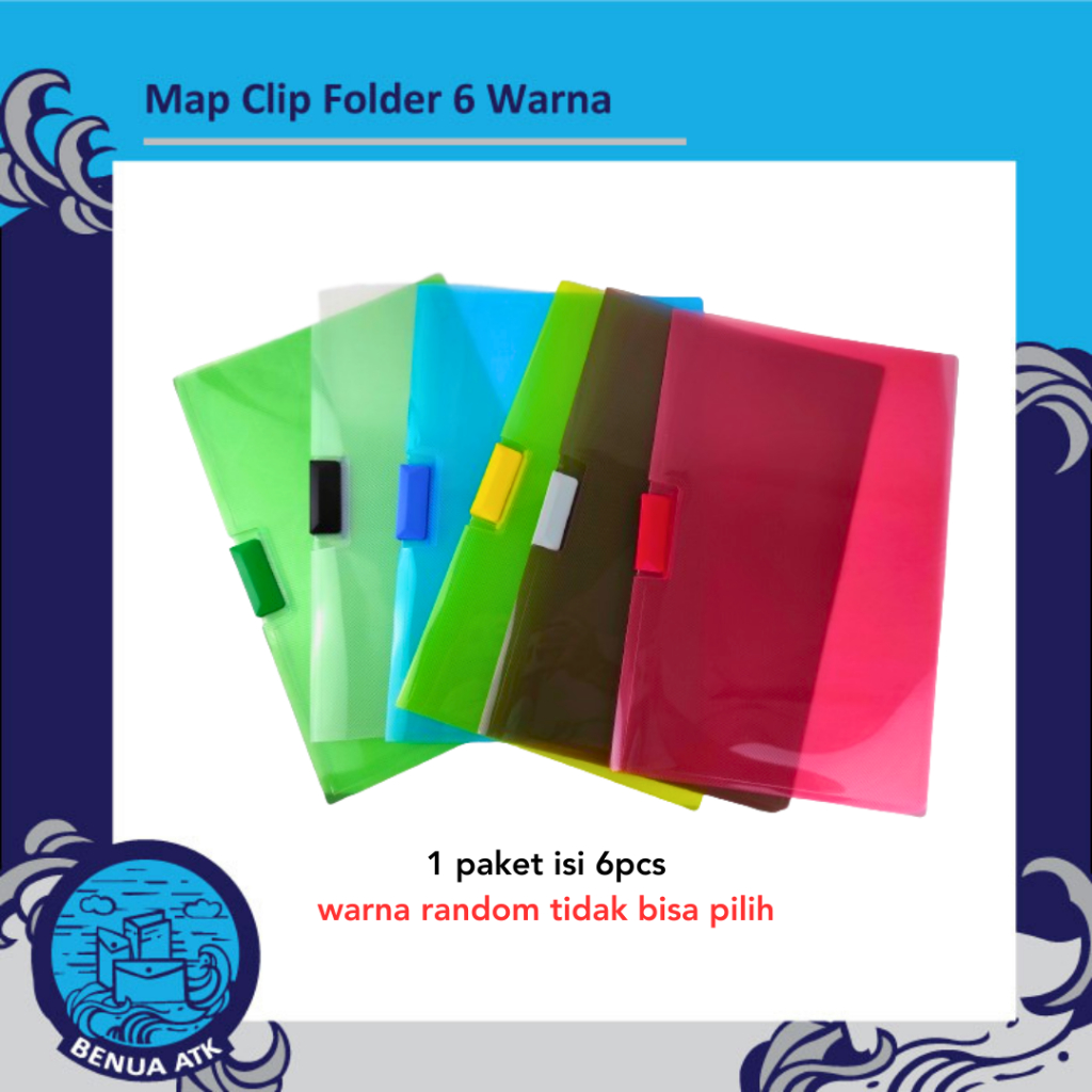Jual Dataflex Map Plastik Clip Folder Folio / F4 (isi 6 pcs) - DF-331 ...