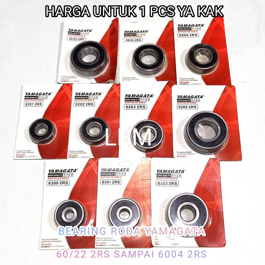 Jual BEARING RODA MOTOR LAHER BERING RODA YAMAGATA UKURAN 60/22 2RS 62/22 2RS 6201 2RS 6202 2RS ...