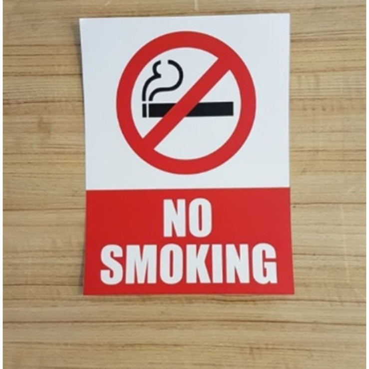 Jual LABEL STICKER NO SMOKING 30x23CM RAMBU stiker SIGN LARANGAN ...