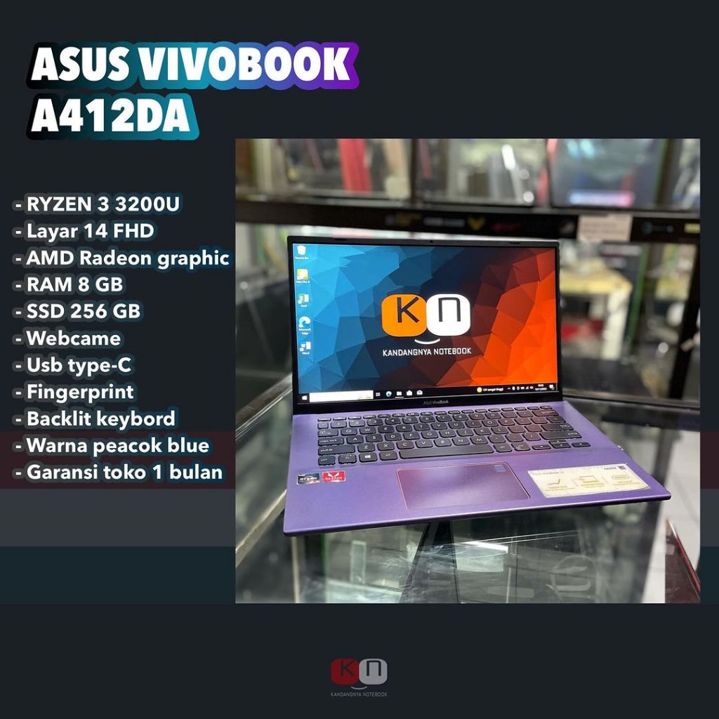 Jual Asus Vivobook A412DA Ryzen 3 3200U Ram 8GB Ssd 256GB Layar 14inch ...