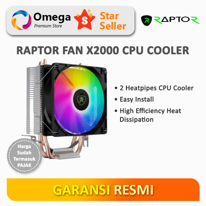 Jual Raptor X2000 RGB Fan CPU Cooler | Shopee Indonesia