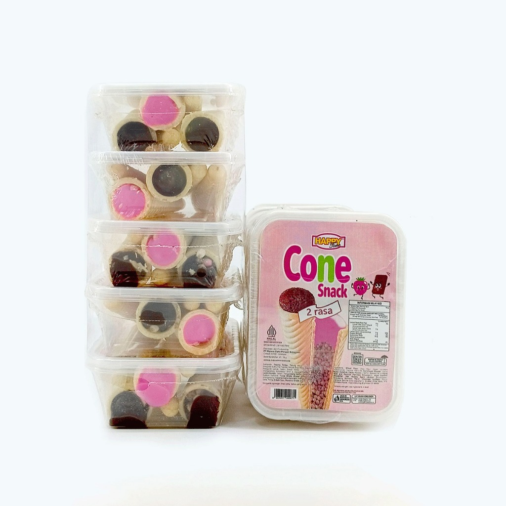 Jual Happy Time Cone Snack Mini Container 2 Rasa (5 Pack Mini Container ...