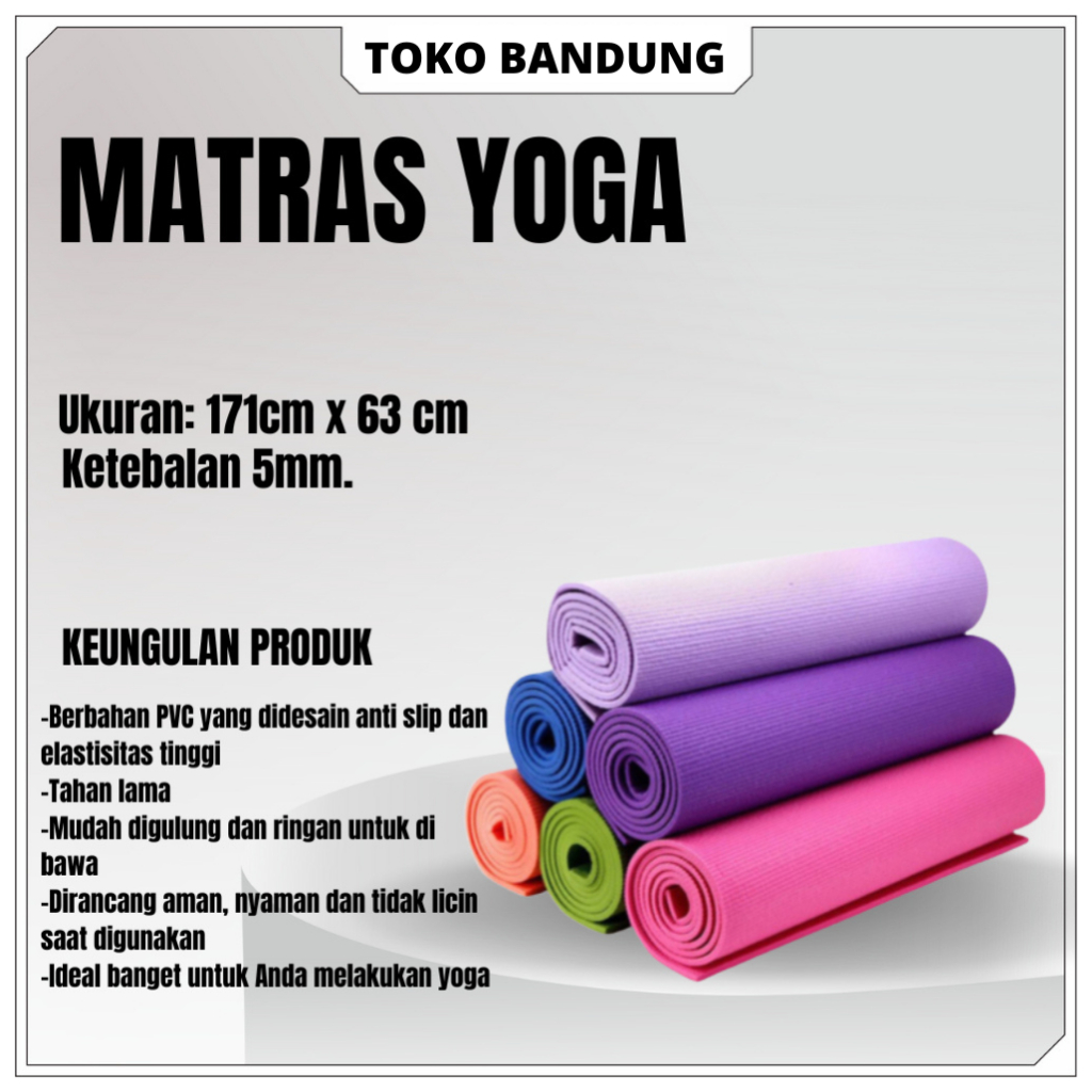 Jual Matras Friendly Yoga Mat Anti Slip Tebal Premium Matras Olahraga ...