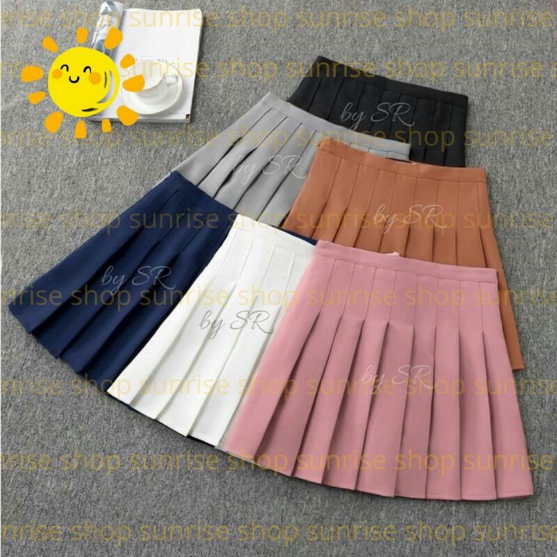 Jual ROK TENNIS DAN ROK TENNIS LIST KOREA KATUN MINI PLEATED SKIRT ...