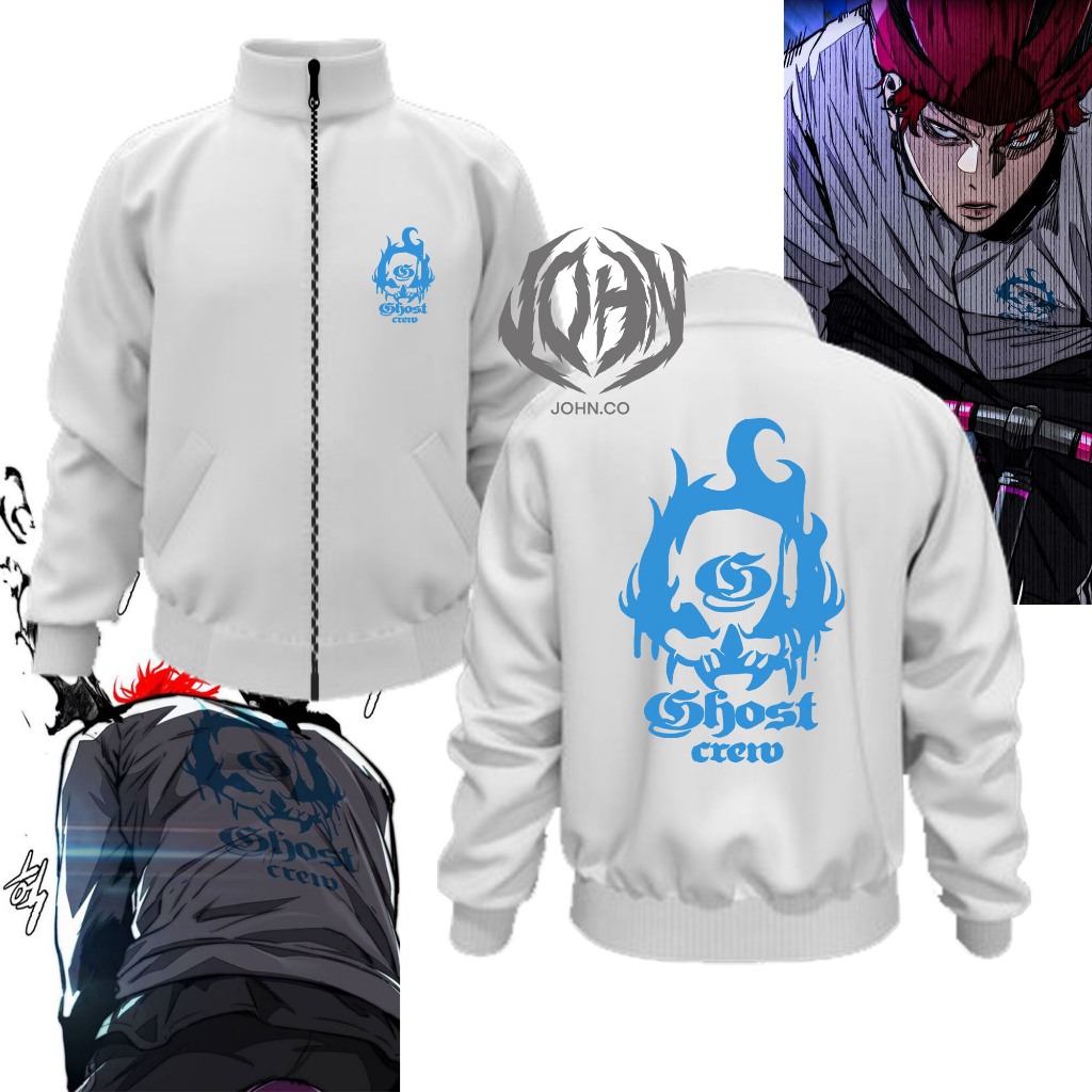 Jual Jaket Tracktop Windbreaker Ghost Crew Vinny Hong Komic Manhwa ...