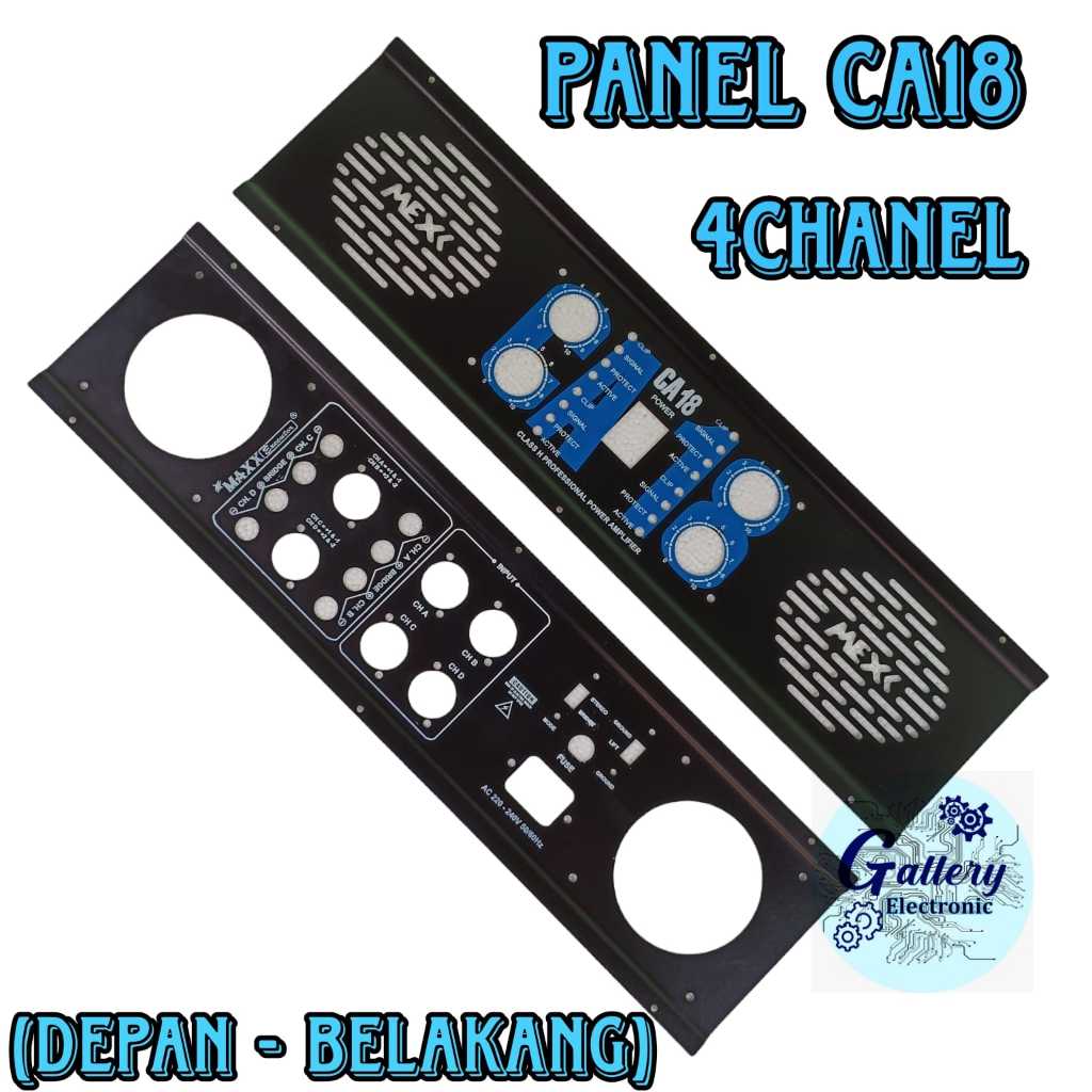 Jual Plat Depan Belakang CA18 4 Chanel Panel Power Amplifier Stereo CA 18 | Shopee Indonesia