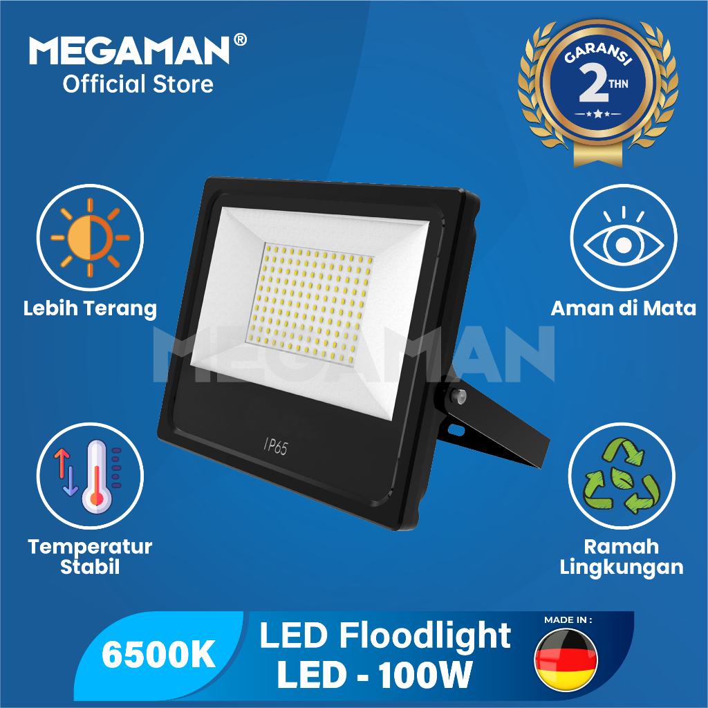 Jual Lampu Floodlight LED MEGAMAN YTMHF1005 6500K (100W/150W/200W) | Shopee Indonesia