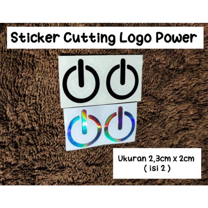 Jual Isi 2pcs Stiker cutting logo tombol power Cuting Sticker helmet ...